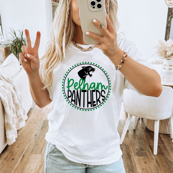 Pelham Panthers Round Tee - Hectic Momma Printing