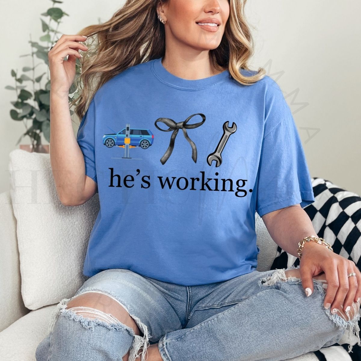 COQUETTE HE'S WORKING *MECHANIC* - DTF TRANSFER – Hectic Momma Printing