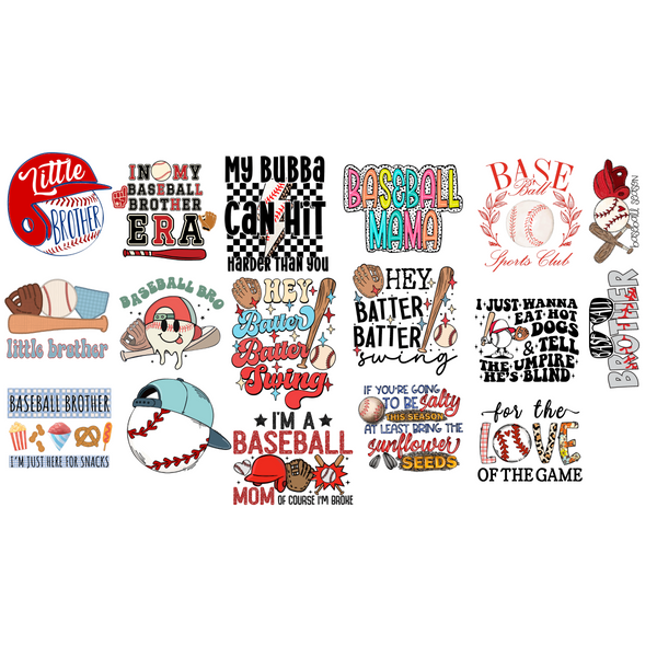 Brother Baseball Sticky Icky Sticker - Hectic Momma Printing