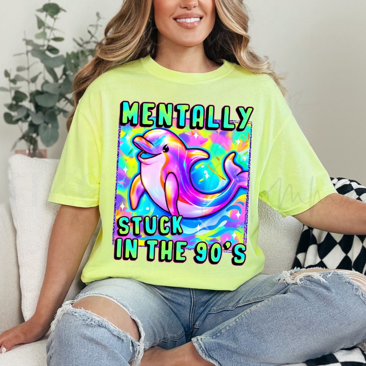 MENTALLY STUCK IN THE 90'S - DTF TRANSFER – Hectic Momma Printing