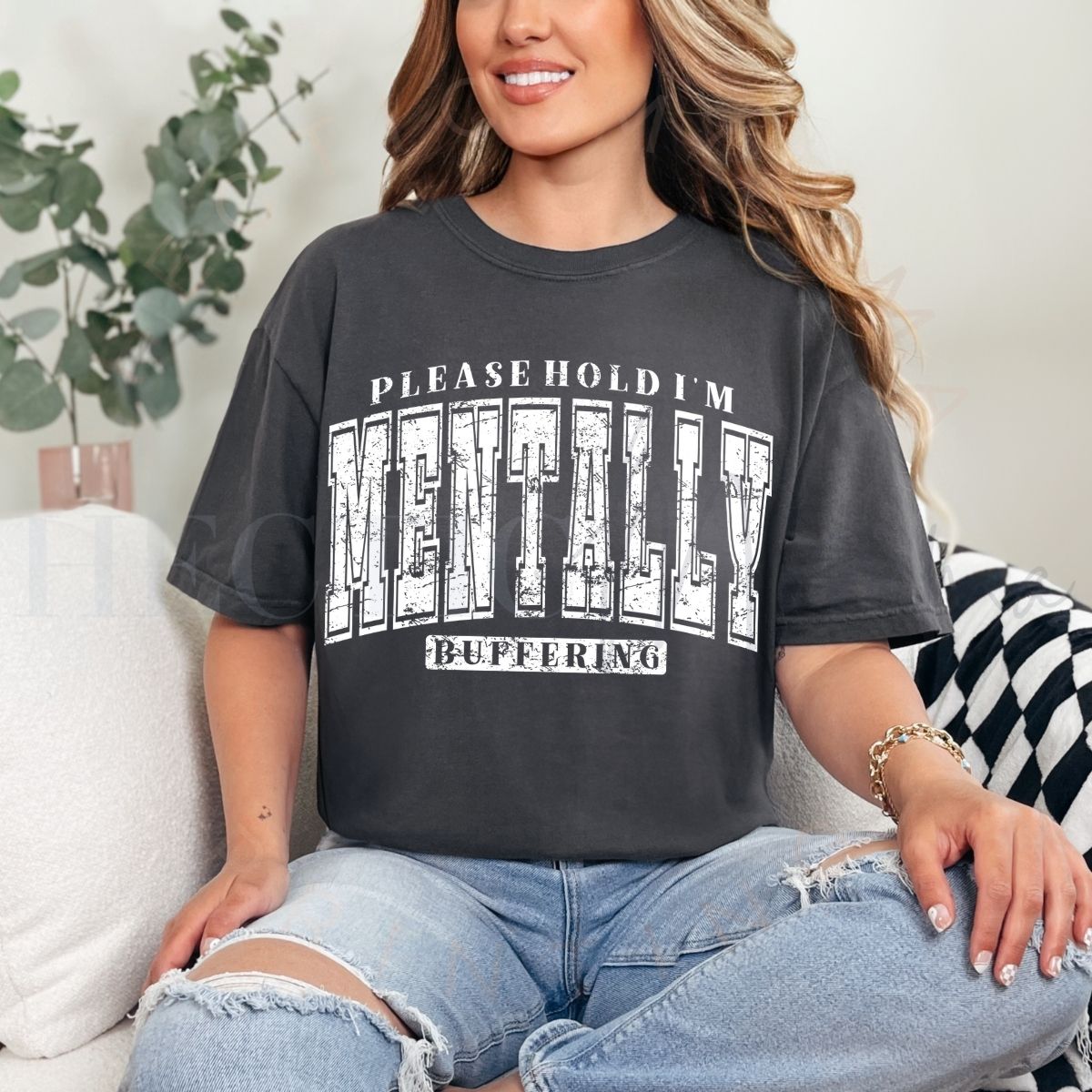 MENTALLY BUFFERING - DTF TRANSFER – Hectic Momma Printing